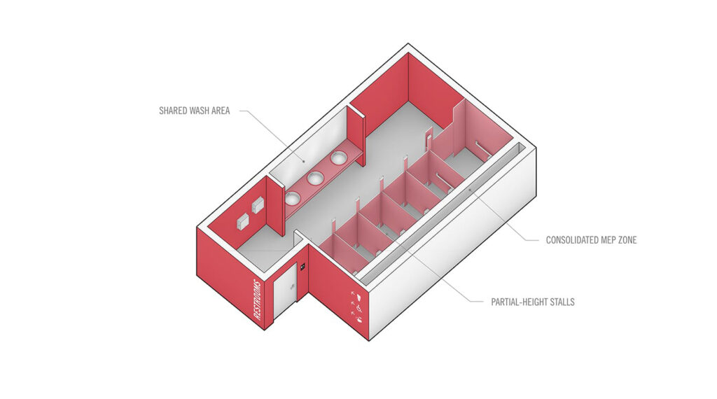 Northeastern Gender Inclusive Restrooms - Studio Luz Architects